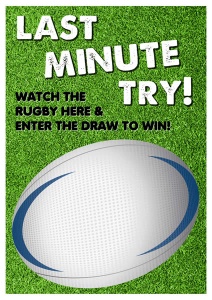 Last Minute Try Rugby Drawsheet Sweepstake Promotion